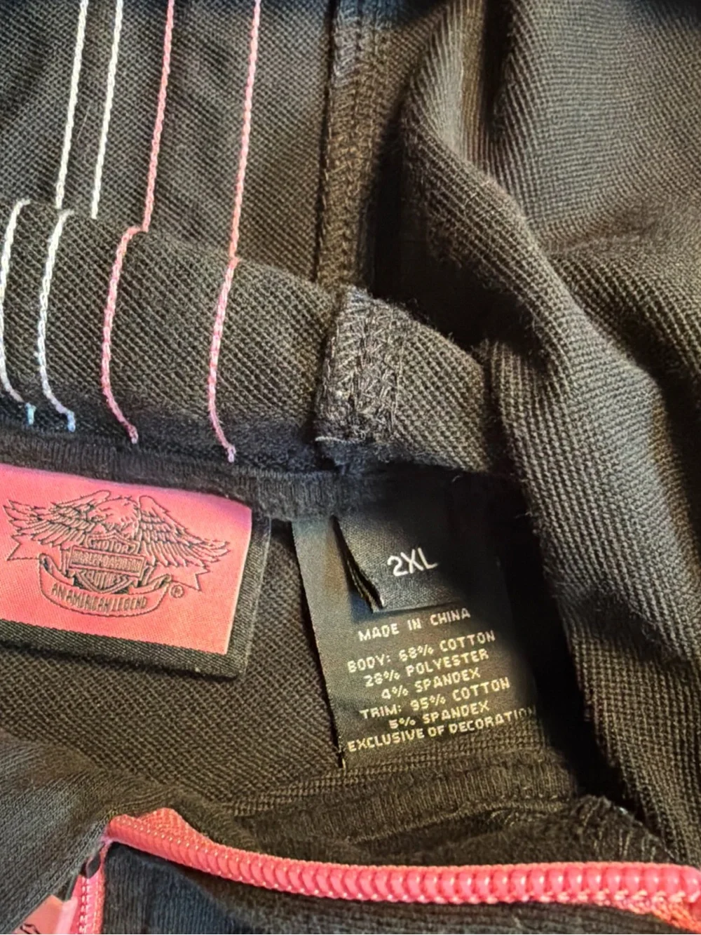 Harley-Davidson | Tops | Harley Davidson Black Pink Hooded Full Zip Up ...